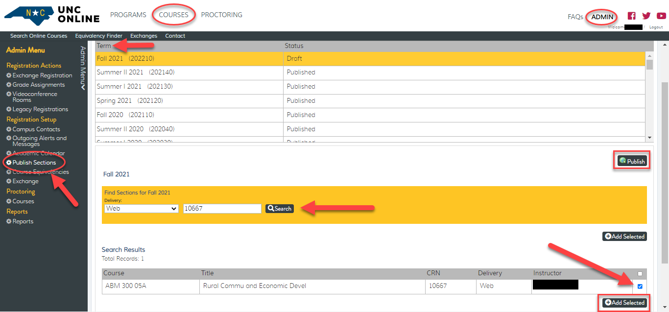 How do I publish courses on UNC Online? – UNC Online FAQs and Help