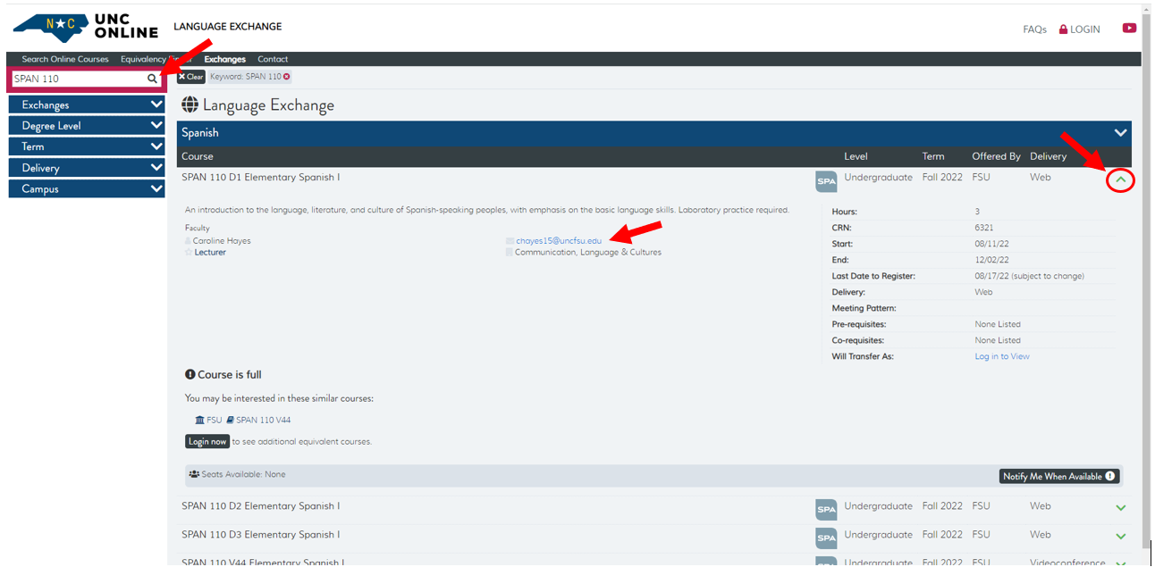 What is my instructor's email address? – UNC Online FAQs and Help